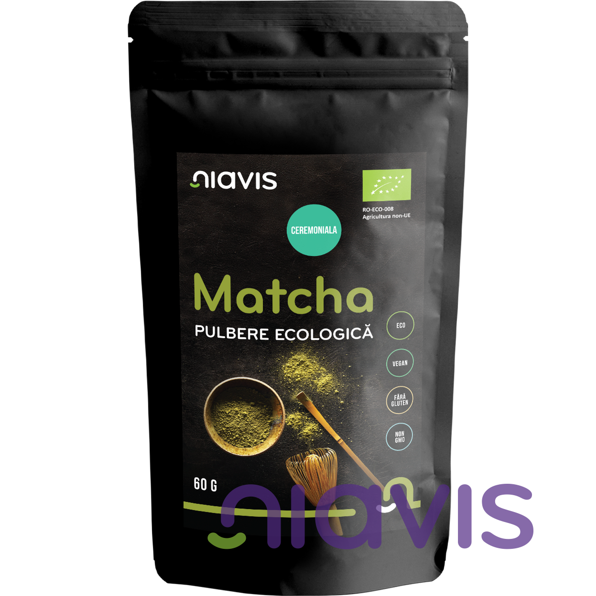 Matcha Ceremoniala Pulbere Ecologica/BIO 60g - Niavis