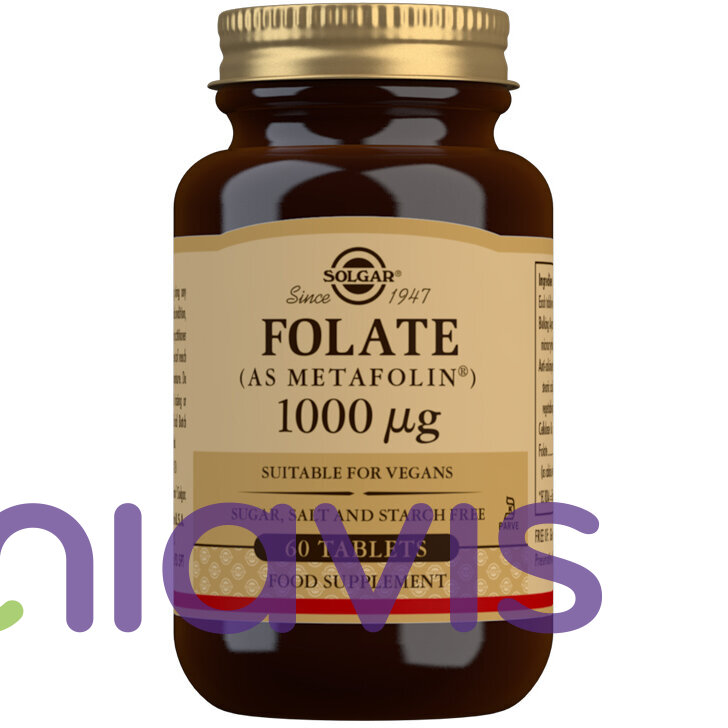 FOLATE 1000μg (METAFOLIN) tabs 60s - Niavis
