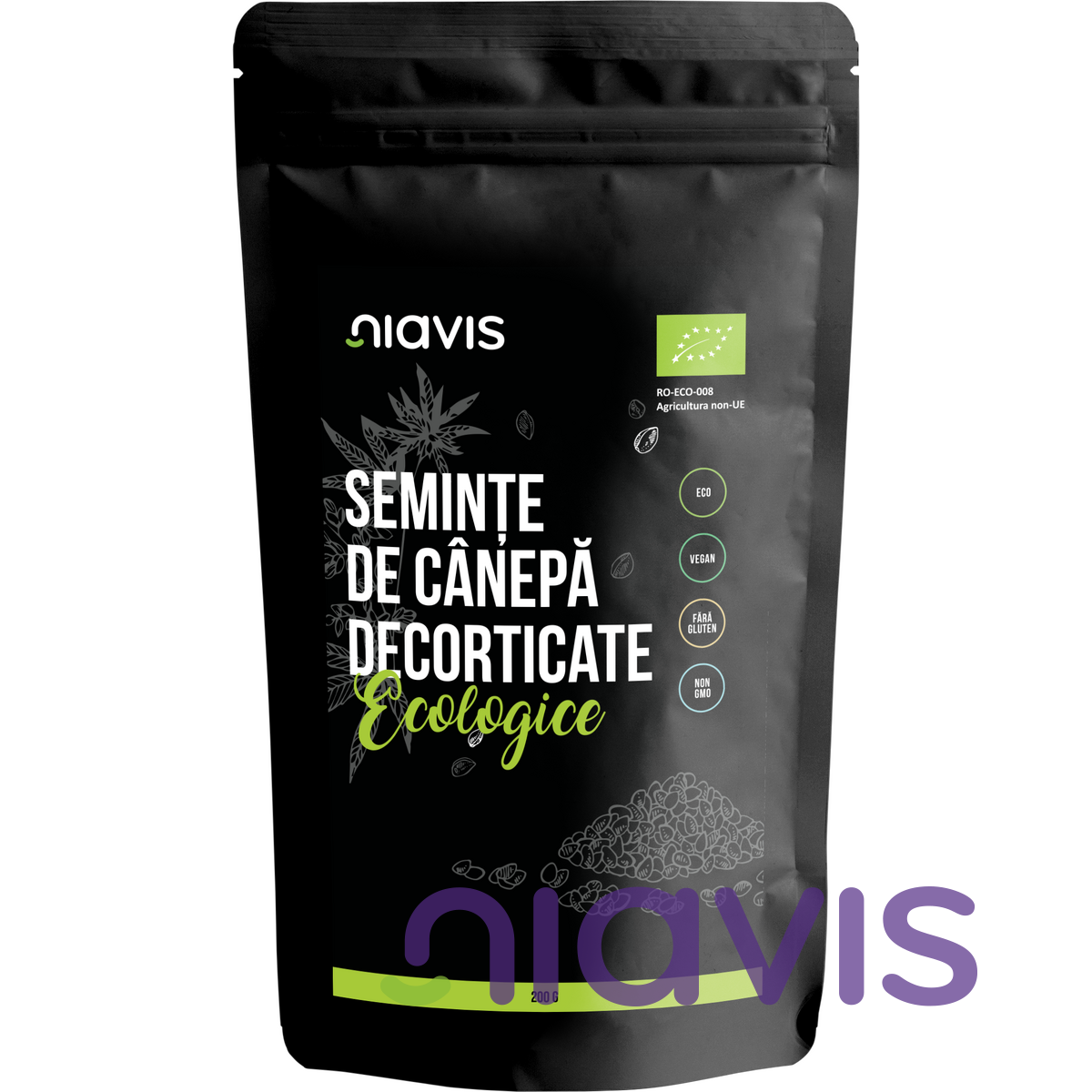 Seminte de Canepa Decorticate Ecologice/BIO 200g - Niavis
