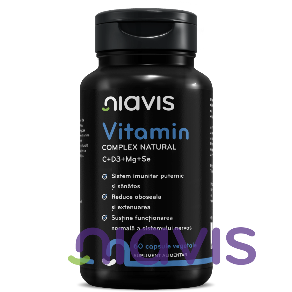 Vitamin Complex Natural C+D3+Mg+Se 60 cps - Niavis
