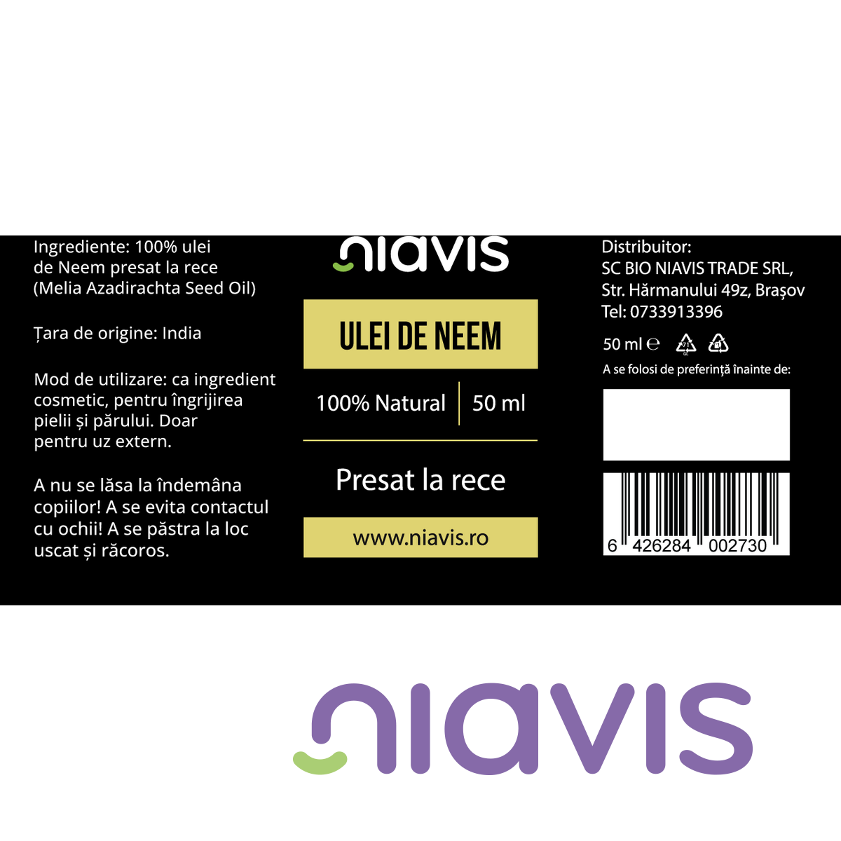 Ulei de Neem 50ml - Niavis